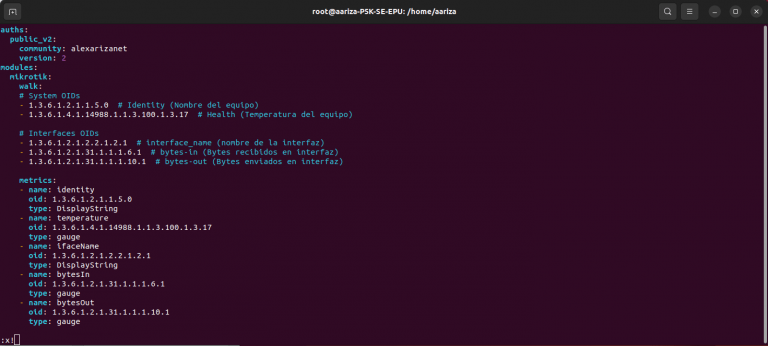 Configuración de SNMP EXPORTER en PROMETHEUS para monitorizar mi ...