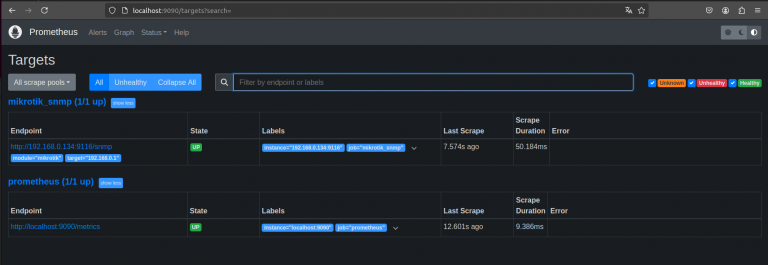 Configuración de SNMP EXPORTER en PROMETHEUS para monitorizar mi ...